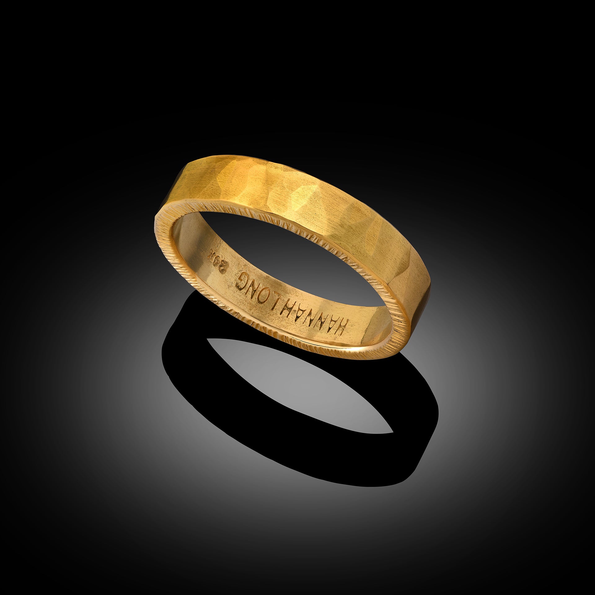 Textured 22 Karat Gold Ring – hannahlongjewelry